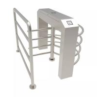 China Polish Welding Half Height Turnstile Solenoid Pedestrian Control 120 Degree Revolving for sale