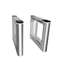 China High Safety Glass Swing Turnstile Barrier Facial Recognition Fingerprint Access Control for sale