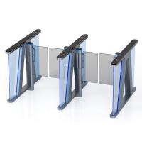China High Speed Swing Barrier Gate LED Light Indicator DC 24V Servo Motorized for sale