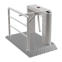 China Portable Anti Slip Three Arm Turnstile Aluminum Plate Base Outdoor Automatic AC 220V for sale