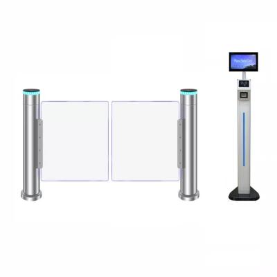 China RS485 Wheel Chair Lane Swing Barrier Turnstile One Pillar Integrated DC Servo Motor for sale