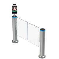 China Acrylic Glass Rotating Swing Barrier Turnstile With Face Fingerprint Recognition System for sale