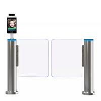 China Cylindrical Swing Barrier Turnstile Acrylic Barrier DC Brushless Servo Motor for sale