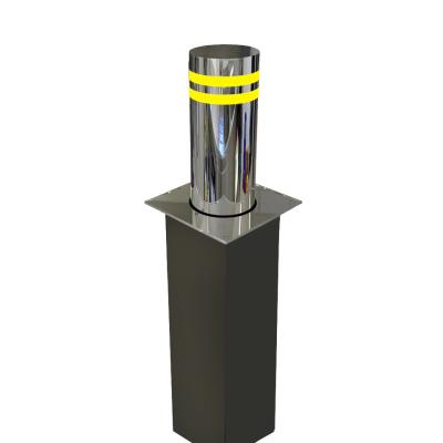 China SS304 Semi Automatic Rising Bollard with Gas Spring Actuator and 600mm Stroke for Secure Access Control for sale