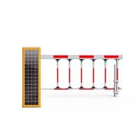 China Fast Speed Straight Folding Fencing Arm Parking Garage Barrier AC 220V 110V DC24V Solar Panel Integrated for sale