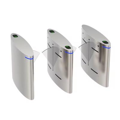 China Automatic Pedestrian Barrier Gate Oval Shape For Metro / Subway/ Underground Entrance for sale