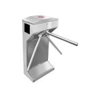 China Entrance Anti-Tailgating Pedestrian Gate Tight-Spaced Semi-Auto Mini Tripod Turnstile for sale