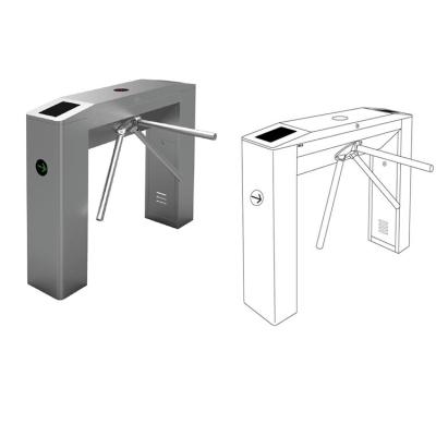 China 304 Stainless Steel Digital Tripod Turnstile Pedestrian Access Control System With Barcode Reader for sale
