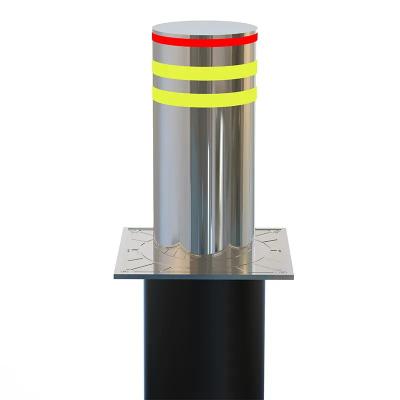 China Stainless Steel Electric Rising Pneumatic Bollard Outdoor And Crowd Control Usage for sale