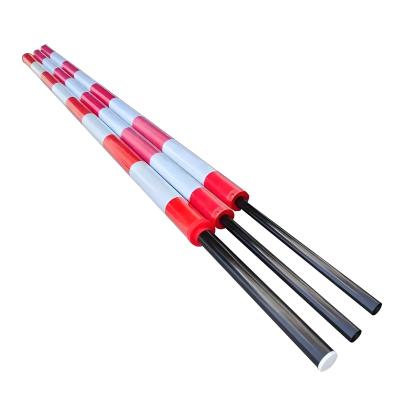 China Advanced Shiny Stickers Foam Wrapped Carbon Fiber Round Rod Boom for Parking Automatic Barrier Gate for sale
