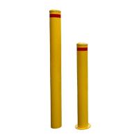 China Australia Standard Bolted Installation Yellow Powder Coated Bollard with Round Base for sale