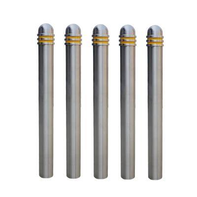 China Fixed Metal Stainless Steel Security Bollard With Domed Top Bollard Dia 219mm SS304/SS316 for sale