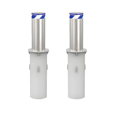 China Integrated Hydraulic Automatic Rising Bollard with 304 Stainless Steel and LED Light for sale
