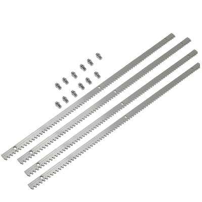 China 8mm 10mm 12mm 22mm Thickness One Meter Length Heavy Duty Galvanized Steel Gear Rack For Sliding Gate Motor for sale