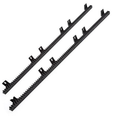 China ID Card Access 4 Lugs 6 Plugs Gear Rack Nylon Black Plastic for Automatic Sliding Gate Opener for sale