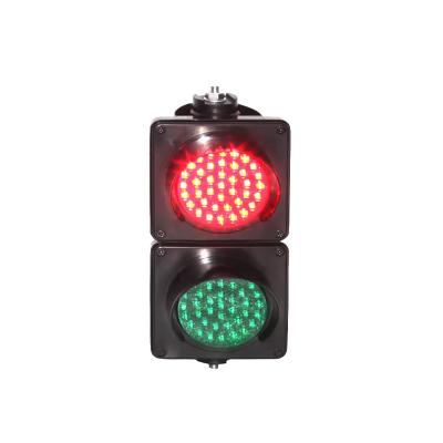 China High Brightness Mini Size AC85V-265V DC12V 24V LED PC Material Red and Green 100mm Traffic Light for sale