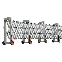 China Retractable Pedestrian Durable Safety Manual Operation Expandable Fence Barricade Gate with Wheel for sale