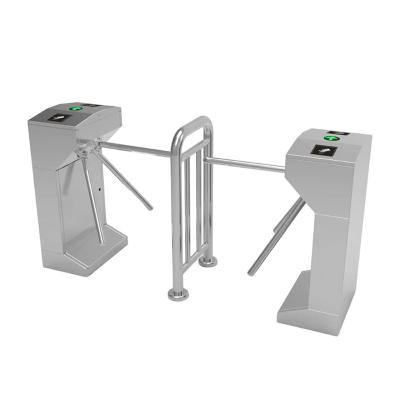 China 304 Stainless Steel Waist Height Tripod Turnstile Gate with Mechanical Drive for 30 Person Per Minute Flow for sale