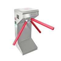 China Stainless Steel Tripod Turnstile Gate with RS 485 / TCP-IP Port and 510mm Arm Length for Secure Access Control for sale