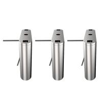 China Biometric Fingerprint SUS304 Stainless Steel Bi-directional Tripod Turnstile Gate for Pedestrian Access Control for sale