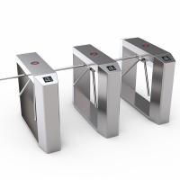 China Electronic Tripod Turnstile Gate with Fingerprint Scanner 510mm Arm Length and 1.2mm Stainless Steel Housing for sale