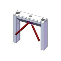 China LED Light Indicator Tripod Turnstile Gate 201 304 316 Stainless Steel Triangle Rotation for sale