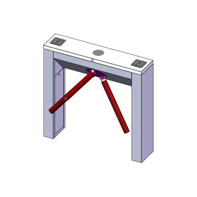 China LED Light Indicator Tripod Turnstile Gate 201 304 316 Stainless Steel Triangle Rotation for sale