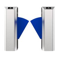 China 316 Stainless Steel Full Automatic Flap Barrier Gate with LED Lamp and 25 to 30 Person Per Minute Flow Rate for sale