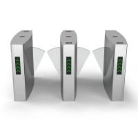 China Electrical Retractable Flap Barrier Gate with DC 24V Motor and Clear Acrylic Flap CE Approved Turnstile for sale