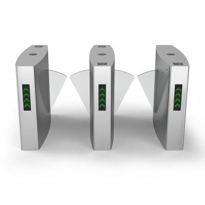 China Electrical Retractable Flap Barrier Gate with DC 24V Motor and Clear Acrylic Flap CE Approved Turnstile for sale