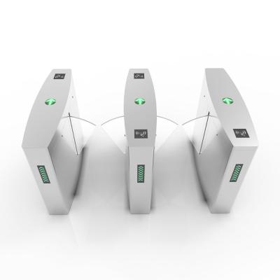 China Entrance Security Flap Barrier Gate Pedestrian Turnstile With IR Sensors 27cm Flap Length and 1s Opening/Closing Time for sale