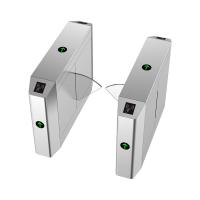 China 24V BLDC Flap Barrier Turnstile Wire Drawing AC100V With Face Recognition for sale