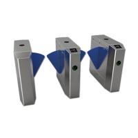 China Face Recognition 100W SS304 Retractable Flap Barrier Turnstile for Access Control for sale