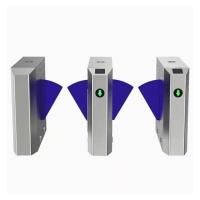 China 304 Stainless Steel Automatic Flap Barrier Gate with Bi-directional Access and 25-30 Persons/Minute Flow Rate for sale