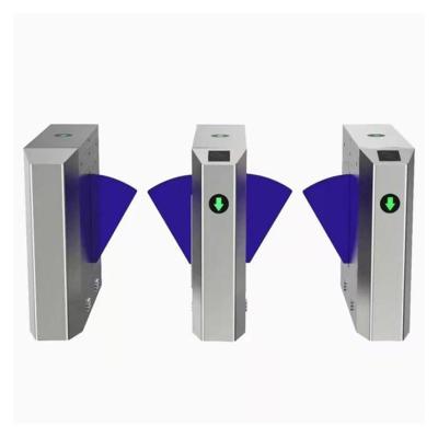 China 304 Stainless Steel Automatic Flap Barrier Gate with Bi-directional Access and 25-30 Persons/Minute Flow Rate for sale
