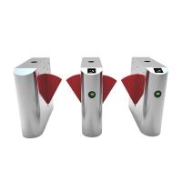 China SUS304 Stainless Steel Face Recognition 35W Power Consumption Flap Barrier Gate Access Control Turnstile for sale