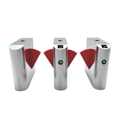 China SUS304 Stainless Steel Face Recognition 35W Power Consumption Flap Barrier Gate Access Control Turnstile for sale