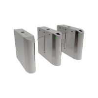 China SS304 Cabinet Brushless Motor RGB LED Indicator Flap Barrier Gate with Access Control Turnstile for sale