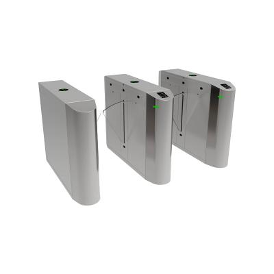 China SS304 Cabinet Brushless Motor RGB LED Indicator Flap Barrier Gate with Access Control Turnstile for sale
