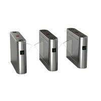 China Stainless Steel Flap Barrier Gate with Fingerprint Scanner and Alarm Photocell for Metro and Stadium Access Control for sale