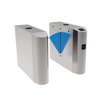 China CE Certificated RFID Card Reader Bidirectional Flap Barrier Gate For Fitness Center for sale