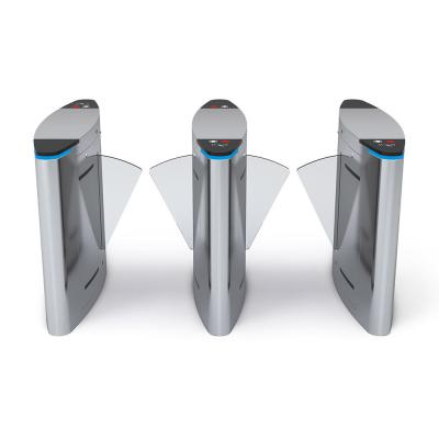 China 304 Stainless Steel Flap Barrier Gate with BLDC Motor and 40W Power for Access Control Turnstile for sale
