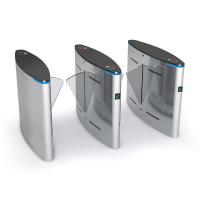 China SS304 Material Flap Barrier Gate with RFID Fingerprint Face Verification and 30 People/Min Traffic Speed for sale