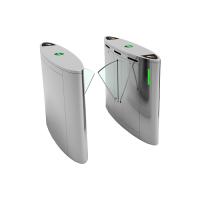 China Facial Recognition SUS304 IP44 Pedestrian Speed Gate Retractable Flap Barrier for sale