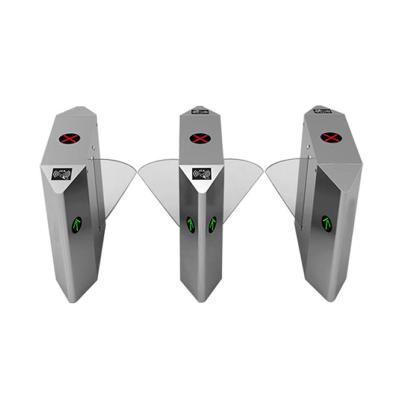 China IP44 1.5mm Thickness Stainless Steel Flap Barrier Gate with Auto Reset Function and 110V Power for sale