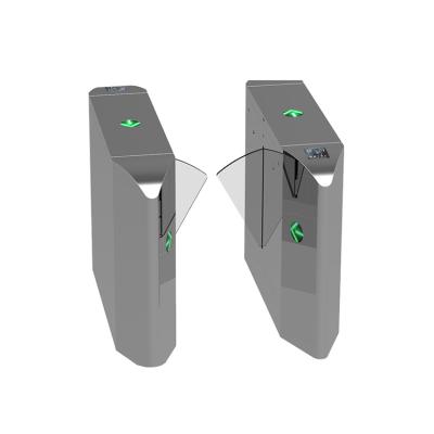 China 304 Stainless Steel Flap Barrier Gate with 25-30 Person/Minute Flow Rate and CE Approved for Secure Access Control for sale