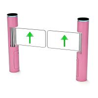 China 168mm Diameter Cylinder Swing Turnstile Gate with DC Brushless Motor and Bi-directional Access Control for sale