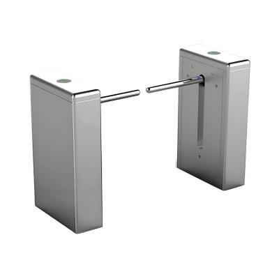 China 1.2mm Thickness SS304 RFID Reader Drop Arm Turnstile with Bi-directional Pedestrian Control for sale