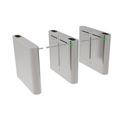 China SS304 Stainless Steel Drop Arm Turnstile with Face Recognition System and 30 Person Per Minute Flow Rate for sale