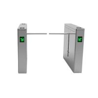 China SS304 Stainless Steel Drop Arm Turnstile with 0.2S Open/Close Time and Waist Height Biometric Access Control for sale